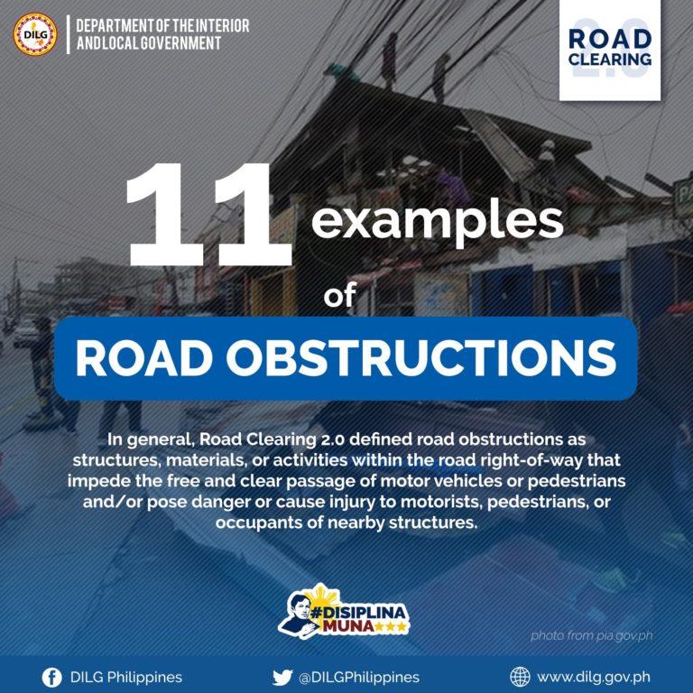 11 Examples of Road Obstructions - DILG - People's Domain